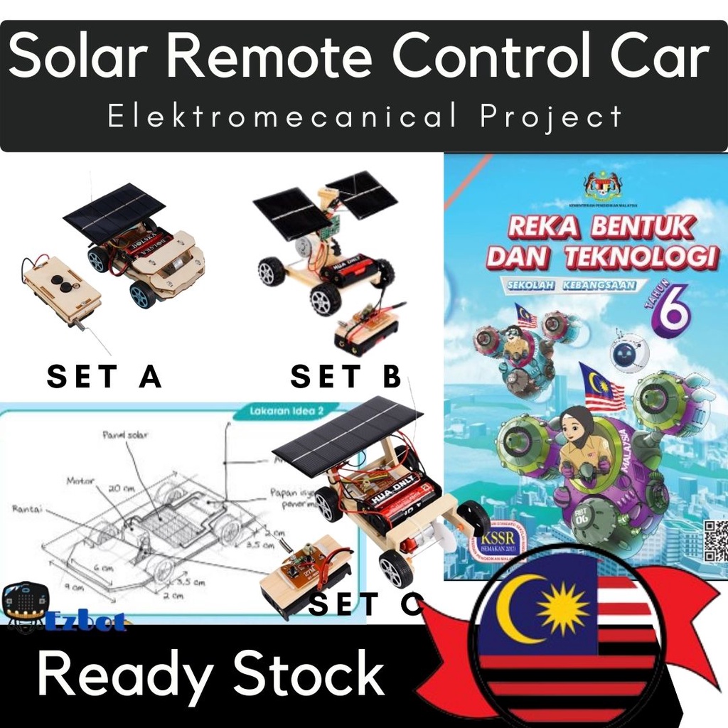 [Ready Stock] Kereta Solar Kawalan Jauh Projek Elektromekanikal RBT ...