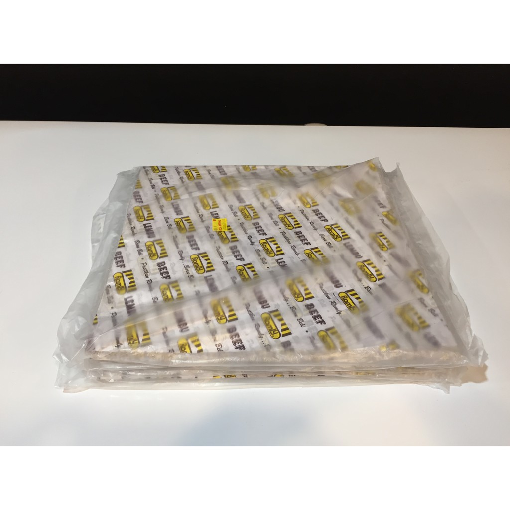 RAMLY Burger Paper / Kertas Burger 100pcs ( Daging / Ayam) | Shopee ...