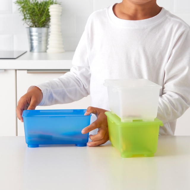 IKEA GLIS Box with lid 17x10cm | Shopee Malaysia