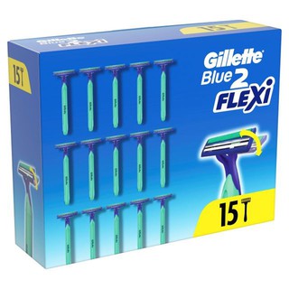 Gillette FLEXi Blue2 Disposable Razors (15 Count) | Shopee Malaysia