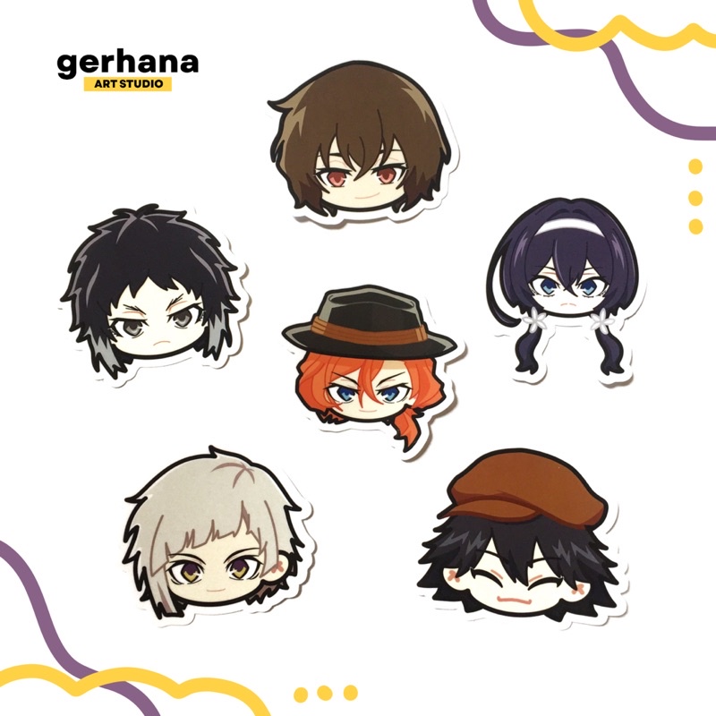 Bungou Stray Dogs Anime Chibi Sticker | Dazai Atsushi Kyouka Ranpo ...
