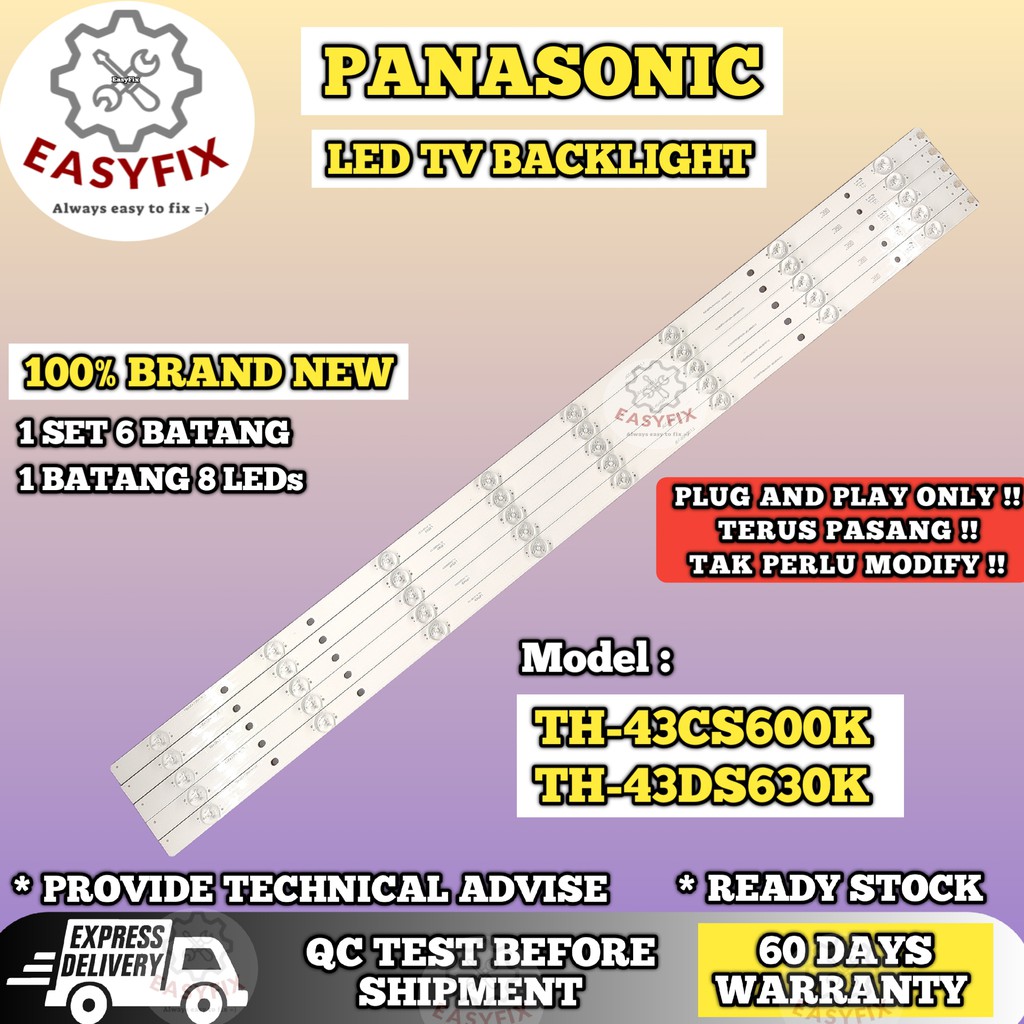 Th-43cs600k / th-43ds630k panasonic 43 inch led tv backlight 43" lg led ...