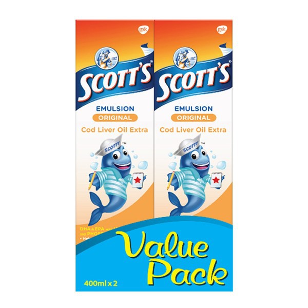 Scott's Emulsion - Original/Orange (400ml X 2) | Shopee Malaysia