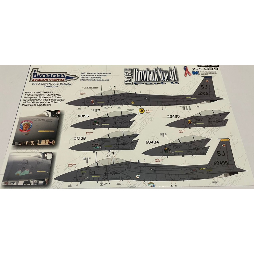 TWOBOBS 72-039 F-15E Throwback Nose Art 1/72 - DECAL | Shopee Malaysia