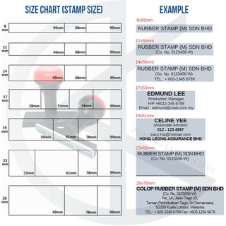 Custom Made Normal Rubber Stamp Chop Cop Getah ( Name Chop, Company ...