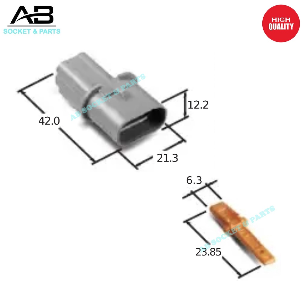 2 Pin Proton Wira, Perdana V6, Satria, Putra, 4G93, 4G63 (MD184950 ...