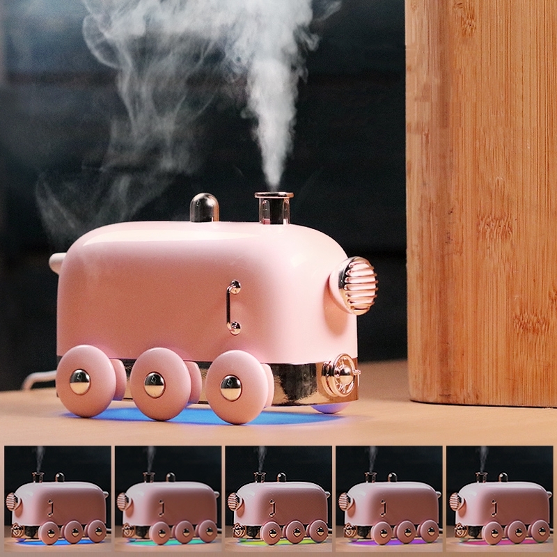 Ultrasonic Humidifier Retro Mini Train Aroma 300ml Diffuser Humidifiers ...