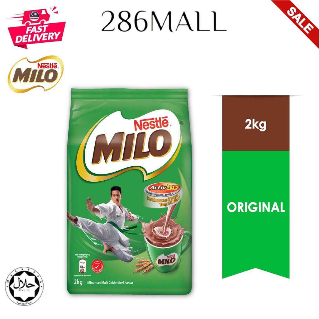 MILO ACTIV-GO CHOCOLATE MALT POWDER Soft Pack 2kg | Shopee Malaysia