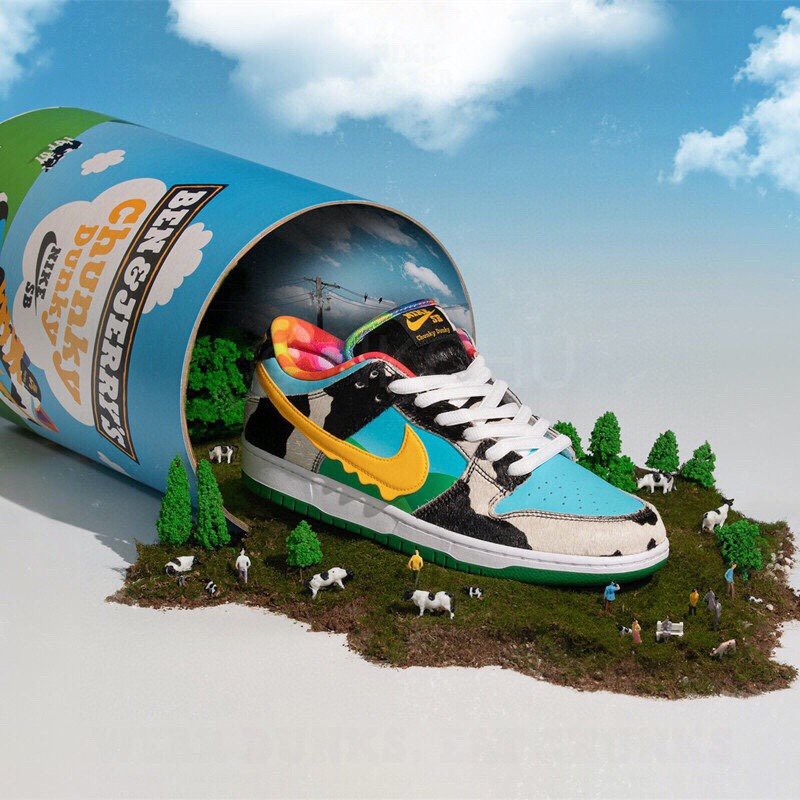 Hot sale nike dunk low ben jerry's joint sb milk ice cream ice cream ...