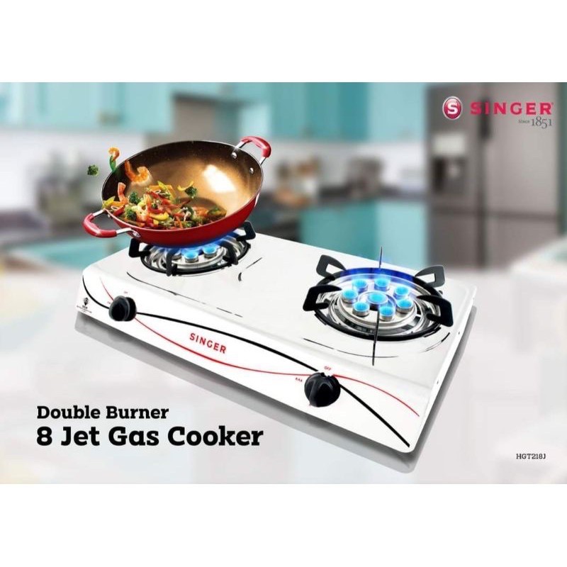 8 Jet Gas Cooker HGT218J Singer | Shopee Malaysia