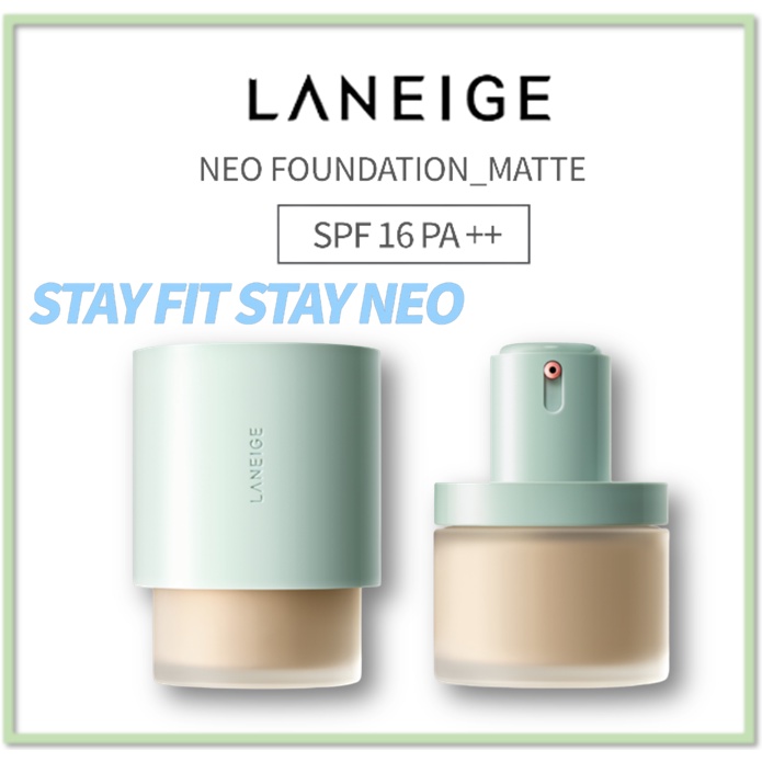 [LANEIGE] NEO Foundation Matte 30ml 3 Skin Color Type ( 17N / 21N / 23N ) | Shopee Malaysia