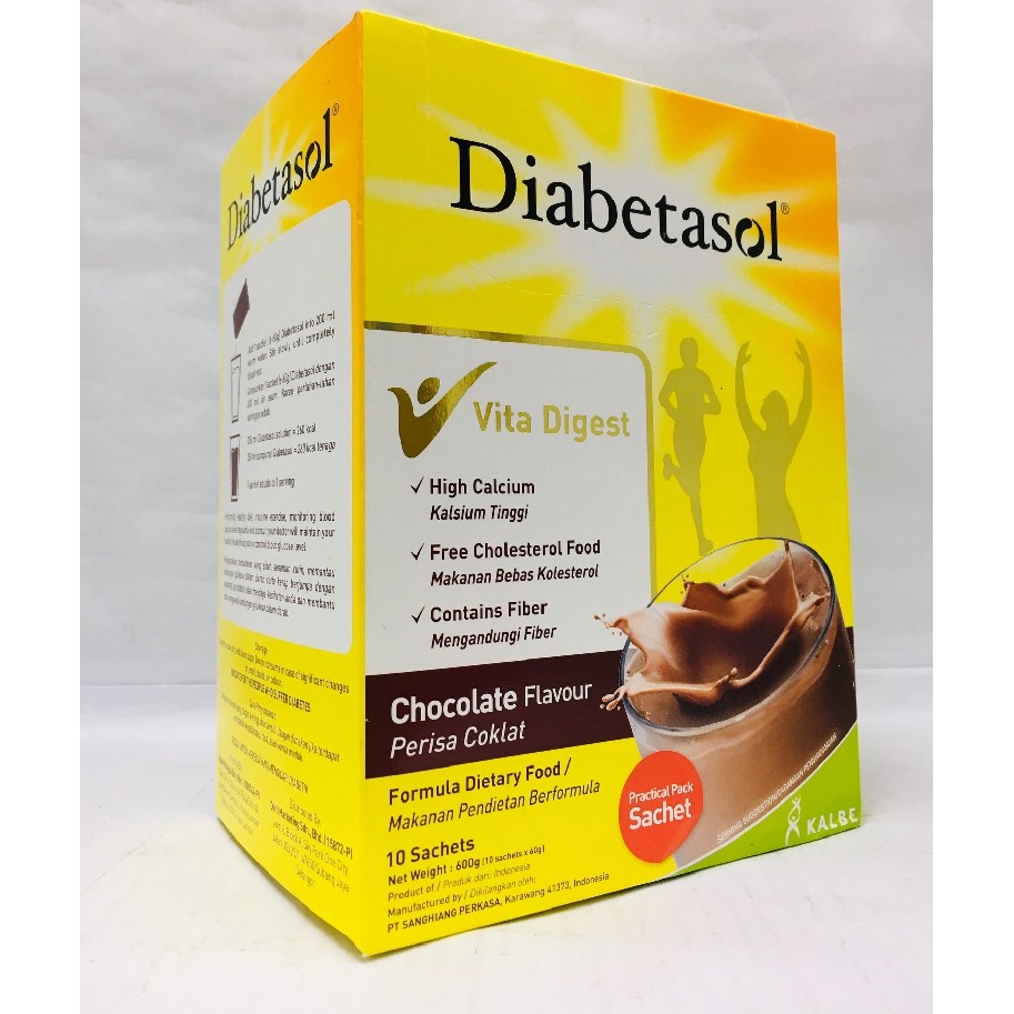 DIABETASOL CHOCOLATE 600g (60x10 sachet) | Shopee Malaysia