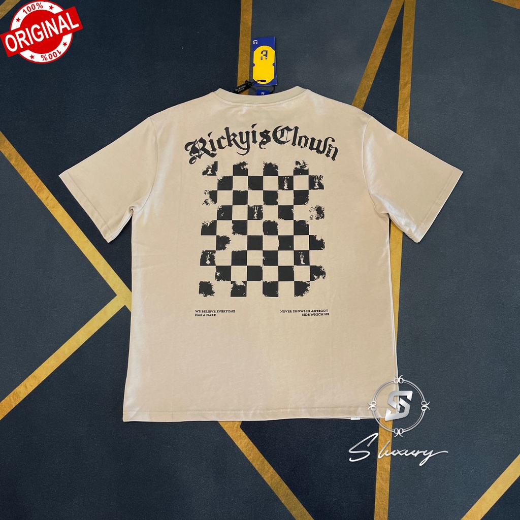 RICKY IS CLOWN CHESS TEE (OVERSIZE) | Shopee Malaysia