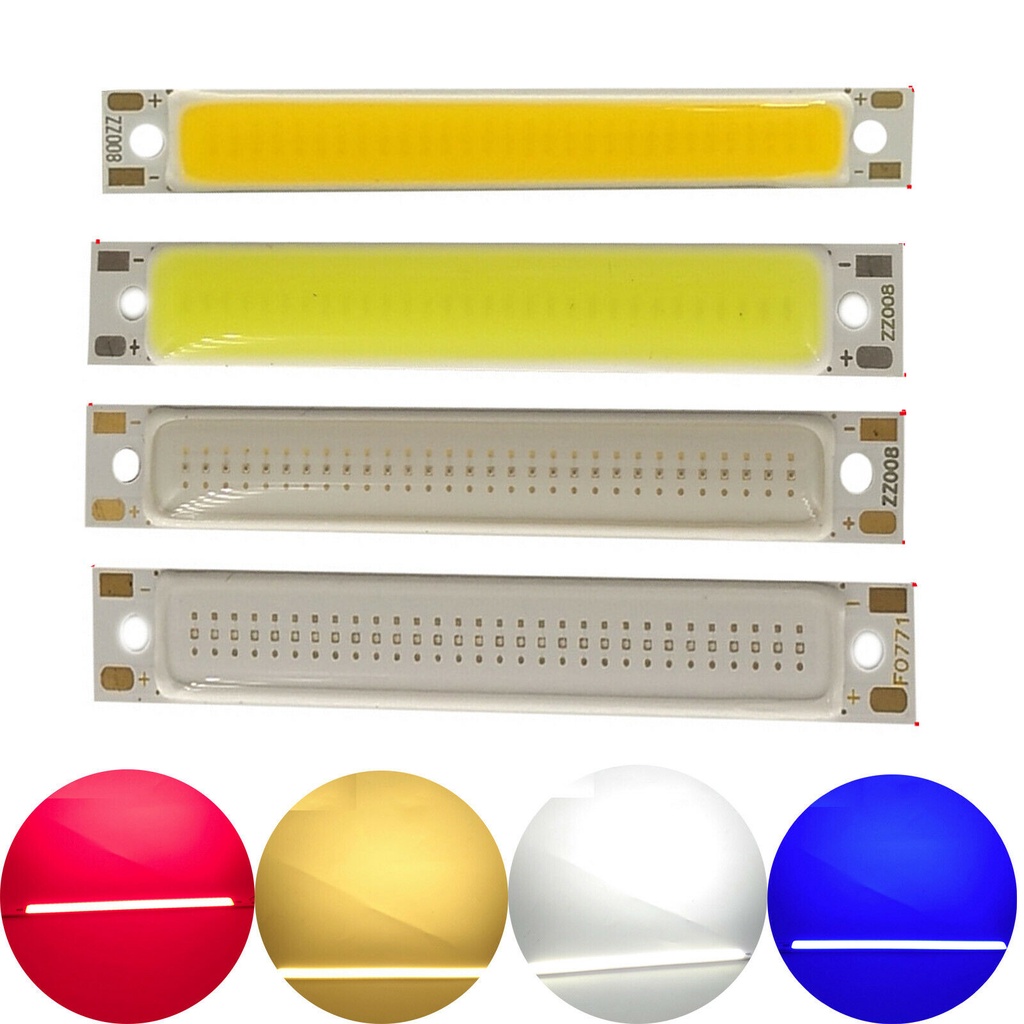 8mm x 60mm LED COB Bar Light Bulb 3W DC 3V COB Strip Auto Lamp Car DRL ...