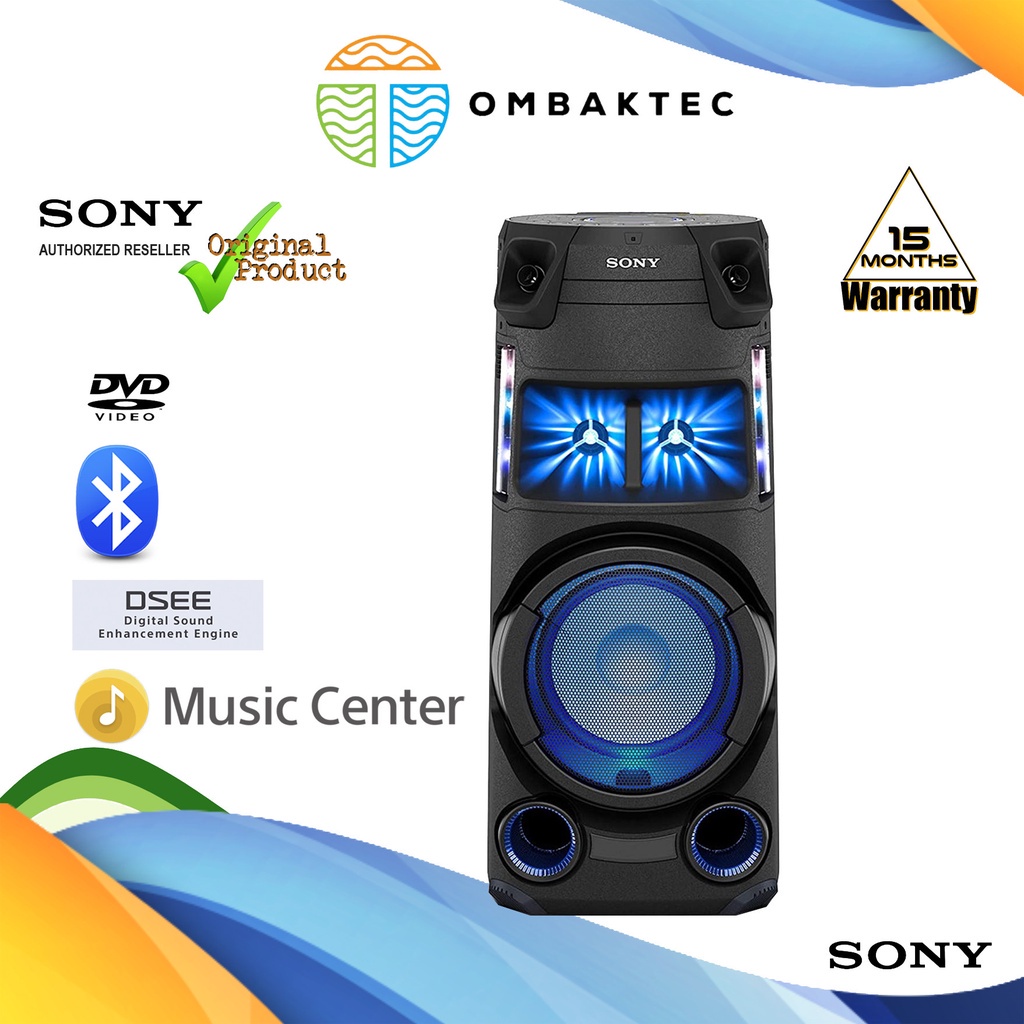 SONY MHC-V43D HIGH POWER PARTY SPEAKER WITH BLUETOOTH TECHNOLOGY ...