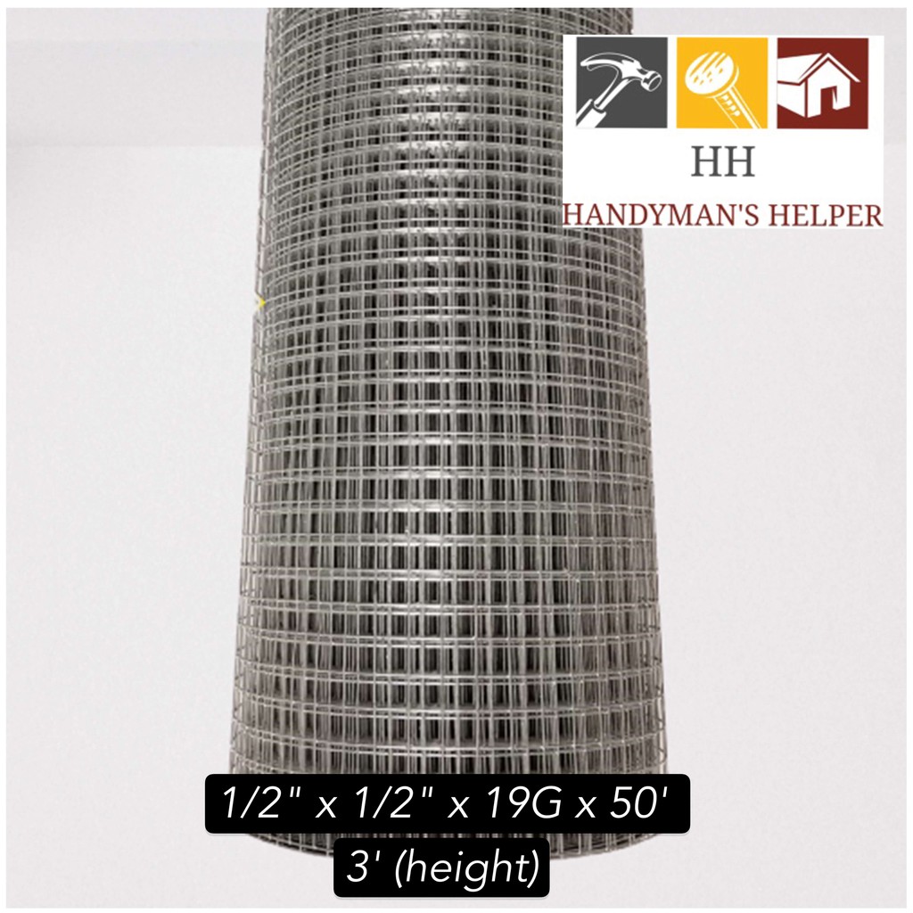 50‘ X 3FT 19G 1/2'' X 1/2'' GALVANIZED BRC WIRE MESH NETTING DAWAI ...