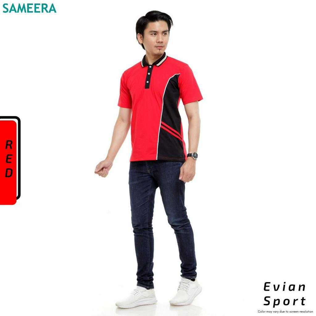 Polo Shirt EVIAN SPORT MEN (Red) | Shopee Malaysia