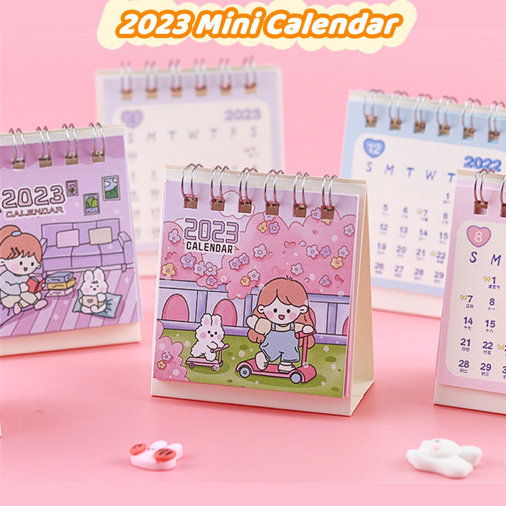 2022-2023 Mini Desktop Calendar Kawaii Daily Yearly Agenda Organizer ...