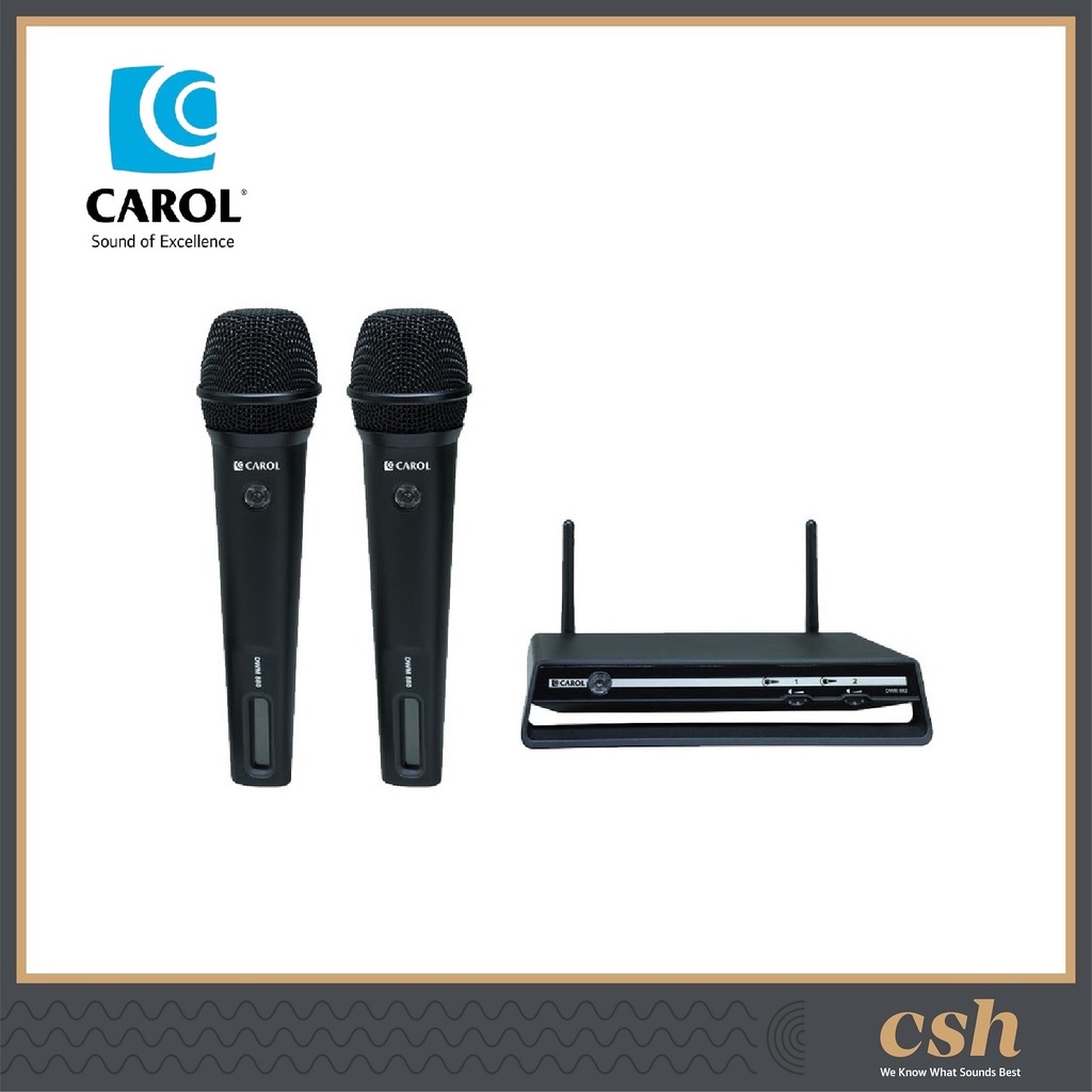 CAROL DWR882 Dual Channel Wireless Microphone Vocal Microphone Mikrofon ...