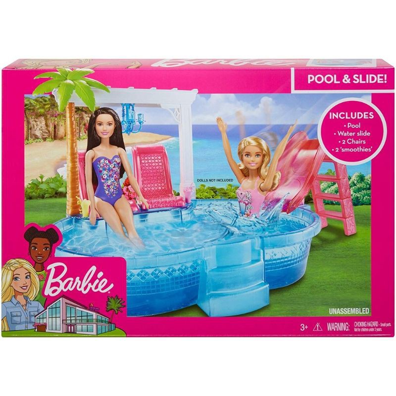 Barbie Pool & Slide Mattel | Shopee Malaysia