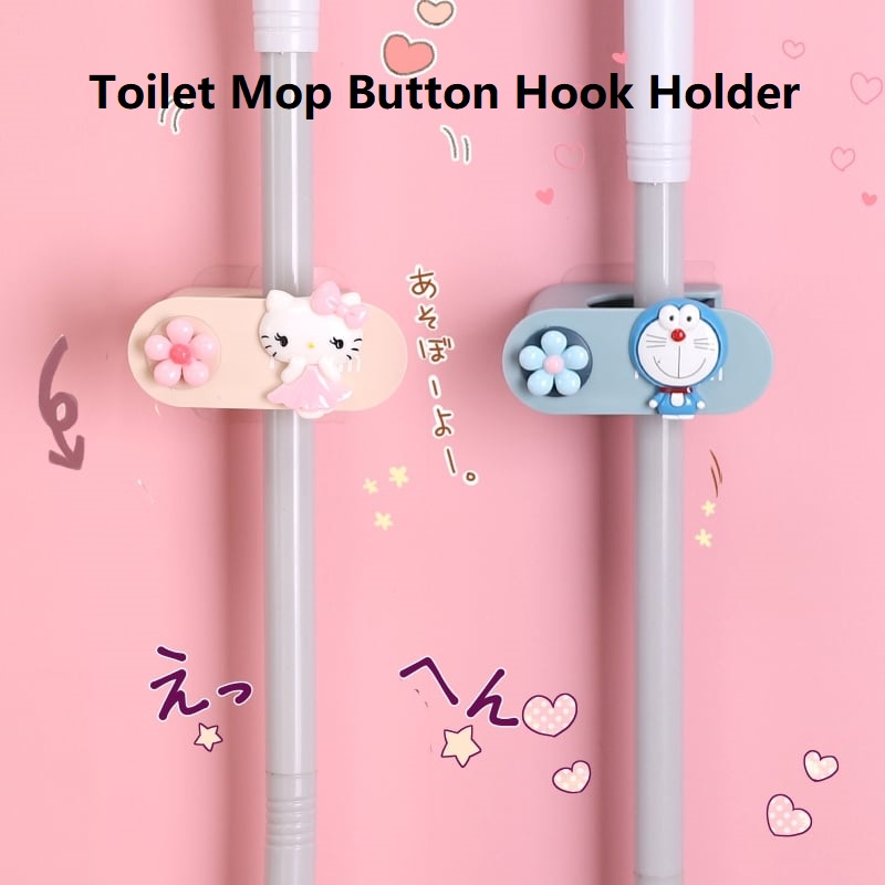 Hello Kitty Toilet mop button hook holder hook hanging from punching ...