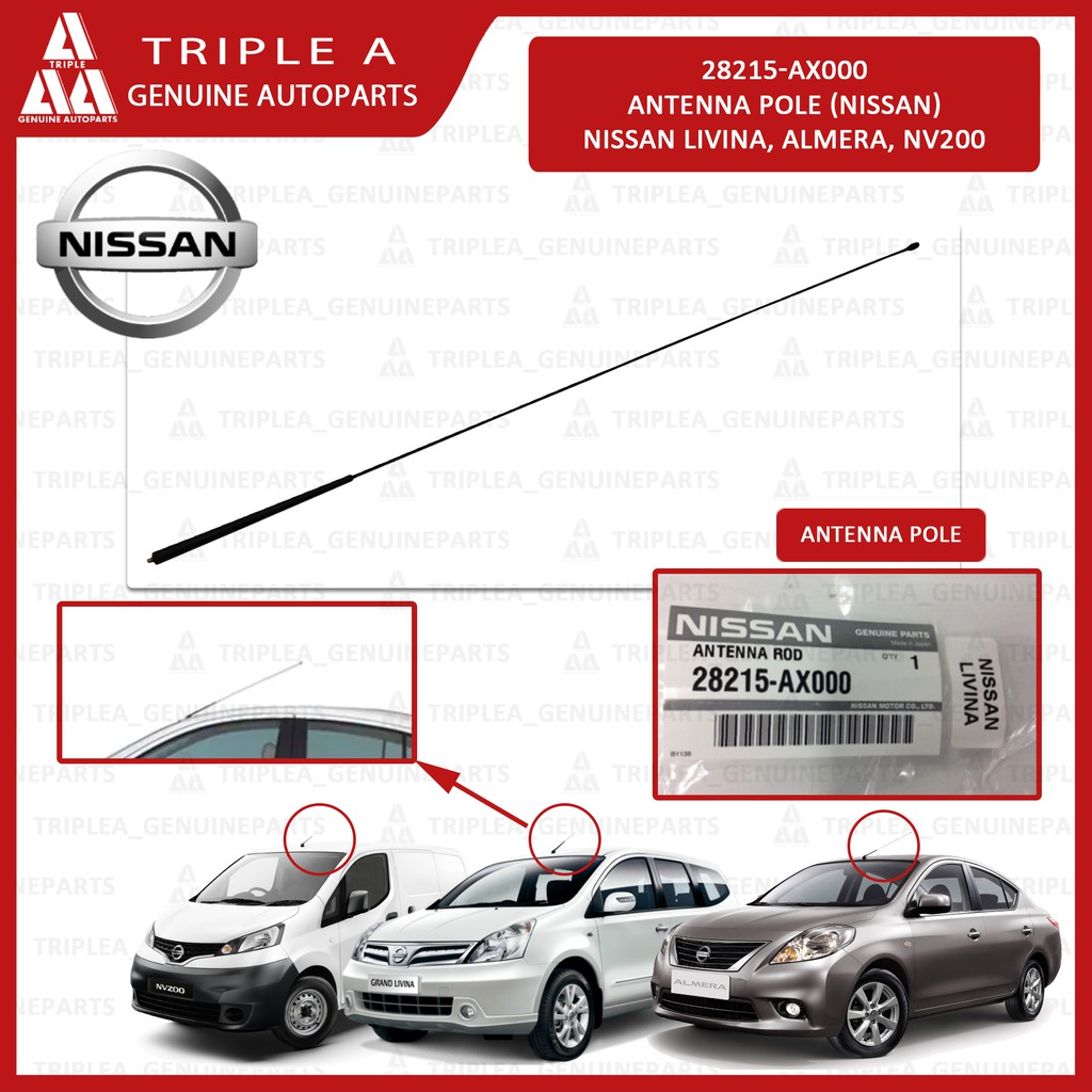 28215-AX000 Antenna Pole Nissan Almera, Livina, NV200 Antenna Assy Roof ...