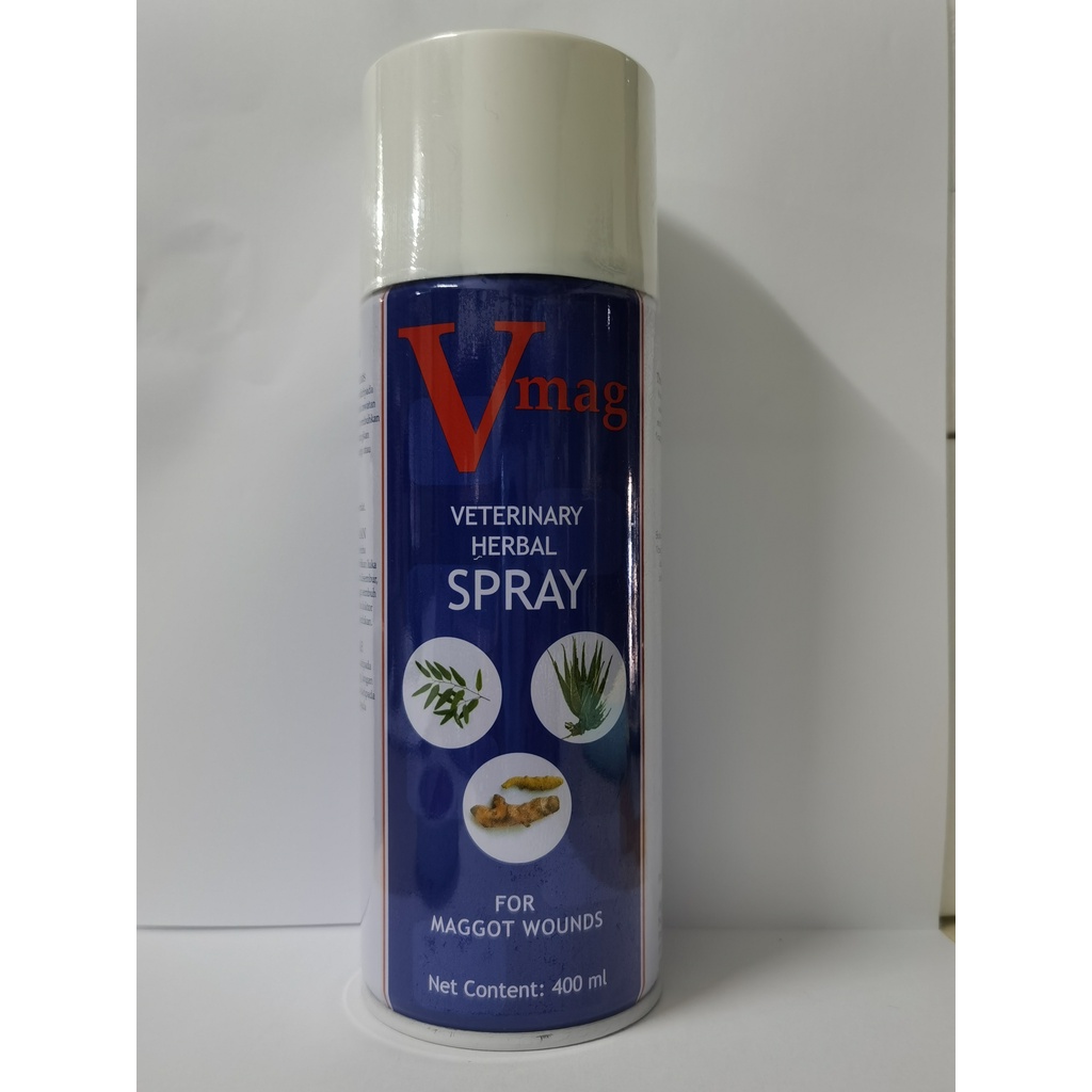 VMAG,400ML (Herbal Spray For Maggot Wounds untuk lembu,kambing, Pet dll ...