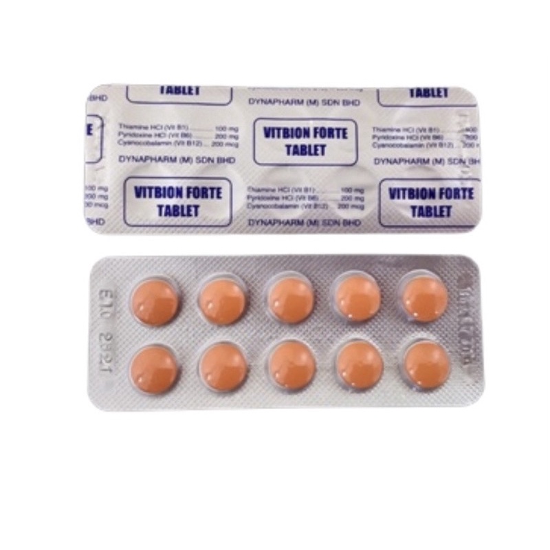 VITBION FORTE TABLET'S 10'(SAKIT URAT ,KEBAS NEVER PAIN NUMs) | Shopee ...
