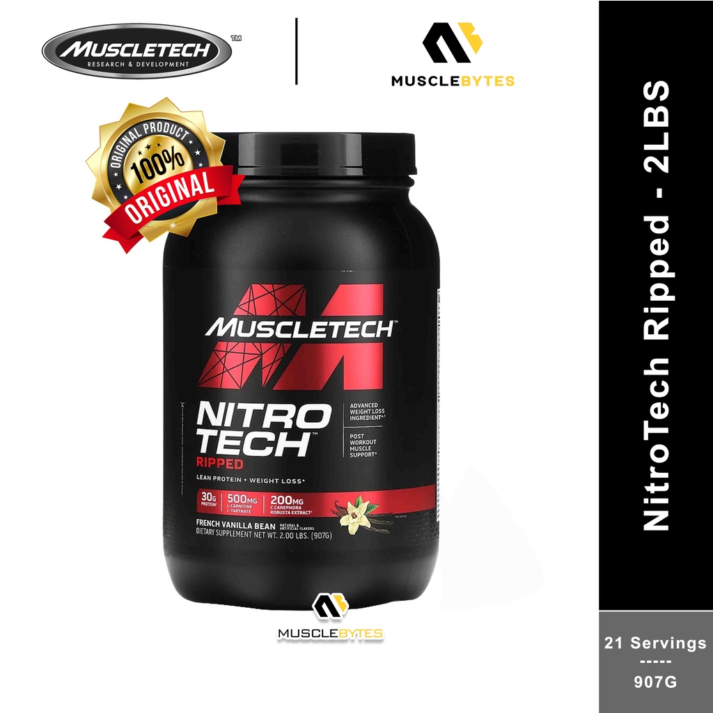 MuscleTech - Nitro Tech Ripped [2LBS / 21 Servings] NitroTech Ripped ...