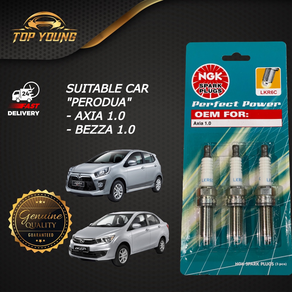 PERODUA AXIA BEZZA NGK PLUG LKR6C SPARK PLUG ORIGINAl LKR6C | Shopee ...