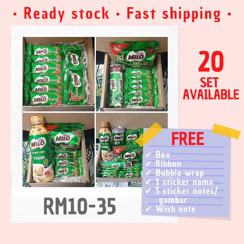 🔥 FREE STICKER GAMBAR 🔥 MILO Gift box Surprise box Chocolate Box ...