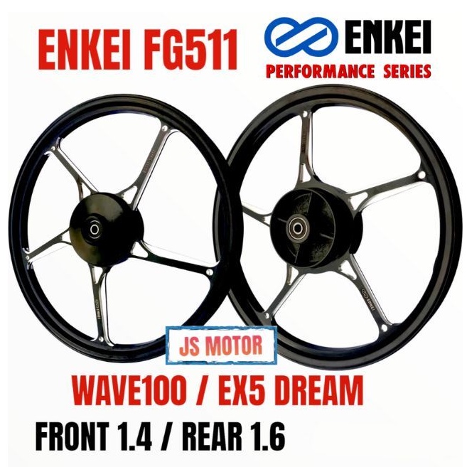 SPORT RIM ENKEI FG511 FOR MOTOR MODEL HONDA EX5 DREAM / FI / WAVE100 SIZE 1.4/1.6 INCLUDE ...