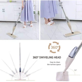 Easy Spray Mop with Microfiber Pad Mop mop Lantai NEW VERSION | Shopee ...