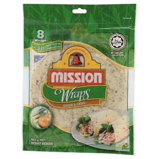 Mission Onion & Chive Wraps Source of Fiber and Protein, Super Soft Wraps 8 x 360g | Shopee Malaysia