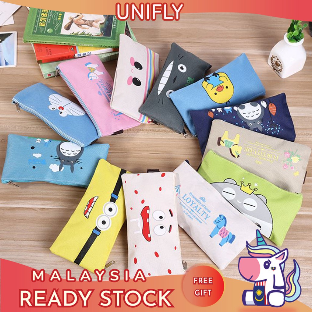 [Msia Rdy Stock]Unifly Hero Cartoon Pencil Case Cute Small Canvas ...