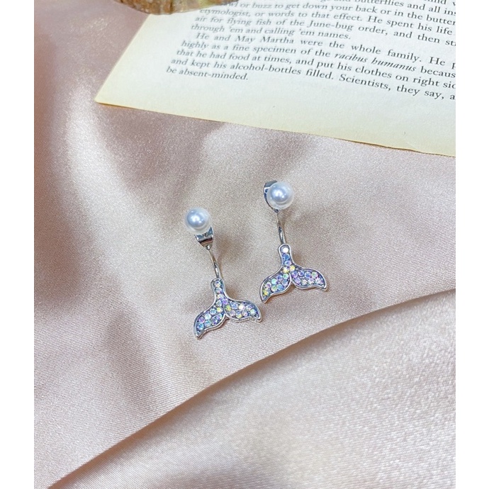 Mermaid Tails Temperament Minimalist Earrings s925 needles ear drop ...