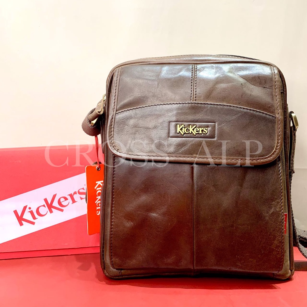 Kickers Sling Bag Original Genuine Leather Messenger Bag 87490 | Shopee ...