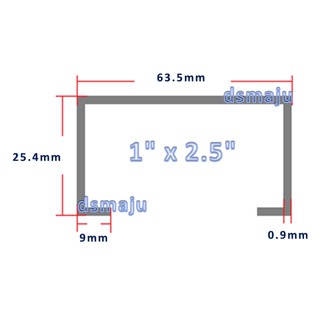 Aluminum Open Back 4ft / 6ft Aluminium Hollow Bar Open Back | Shopee ...