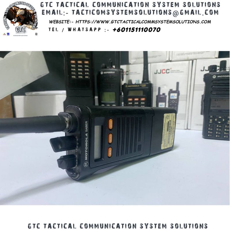 MOTOROLA SABER i UHF 440-470Mhz FM RADIO ANALOG WALKIE-TALKIE VINTAGES ...