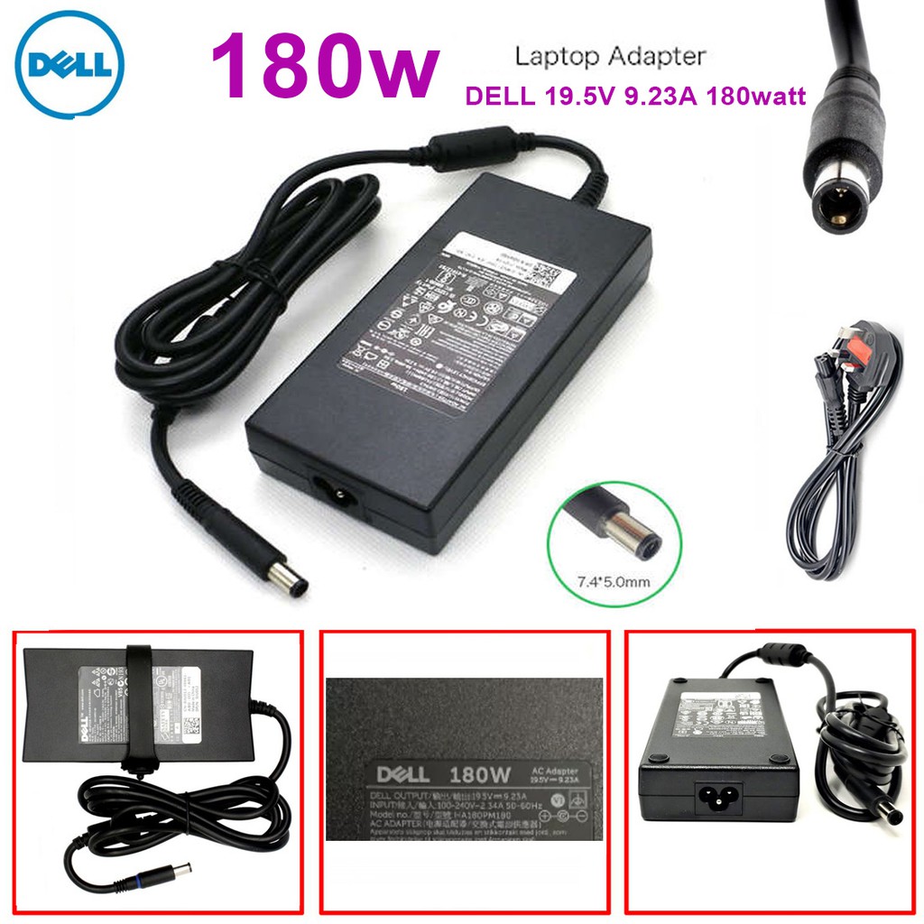 Original Dell 180w 19.5V 9.23A Laptop power Adapter Charger Latitude Inspiron XPS Vostro ...