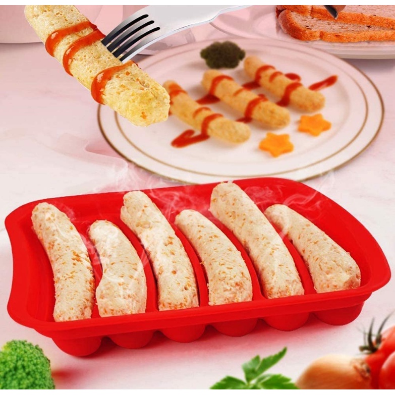 (Seller untung RM1 SAJA) 1pc Food Grade Silicone Sausage Storage Mould ...