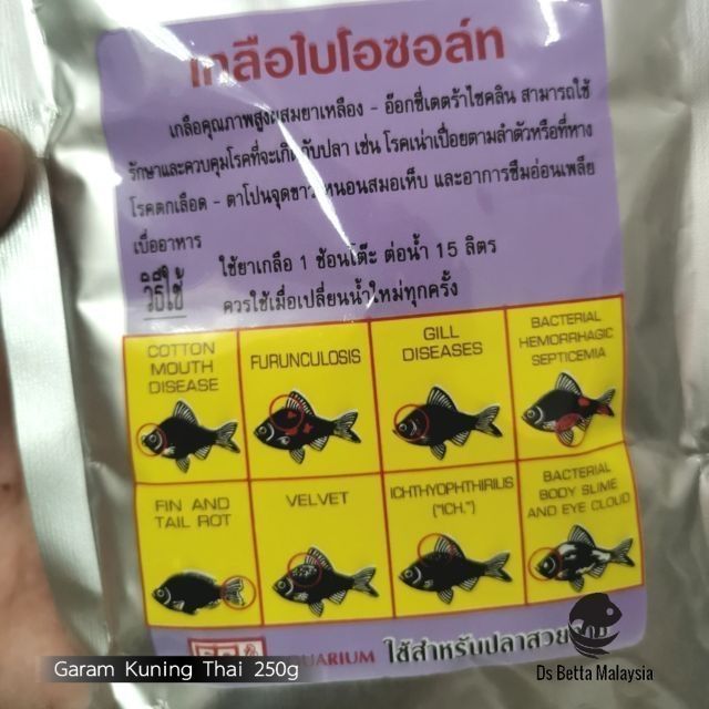 Ikan sakit? Garam Kuning Thailand untuk ikan laga / betta fish hiasan ... Ikan sakit? Garam Kuning Thailand untuk ikan laga / betta fish hiasan ...