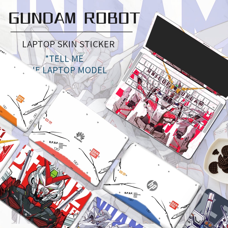 diy gundam robot laptop sticker art decal suitable for laptops like ...
