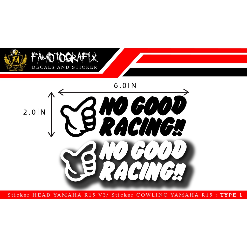 Sticker NO GOOD RACING (sticker potong) | Shopee Malaysia