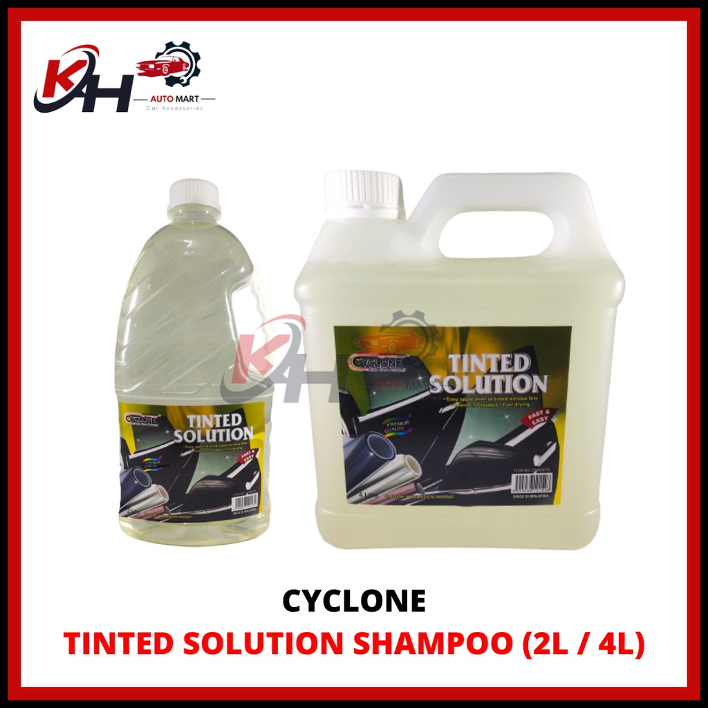 CYCLONE TINTED SOLUTION SHAMPOO (2 / 4 LITERS) 100% MADE IN MALAYSIA CAR WINDOW WINDSCREEN SABUN ...
