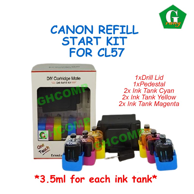 Canon CL57/CL57S COLOR cartridge ciss refill kit | Shopee Malaysia