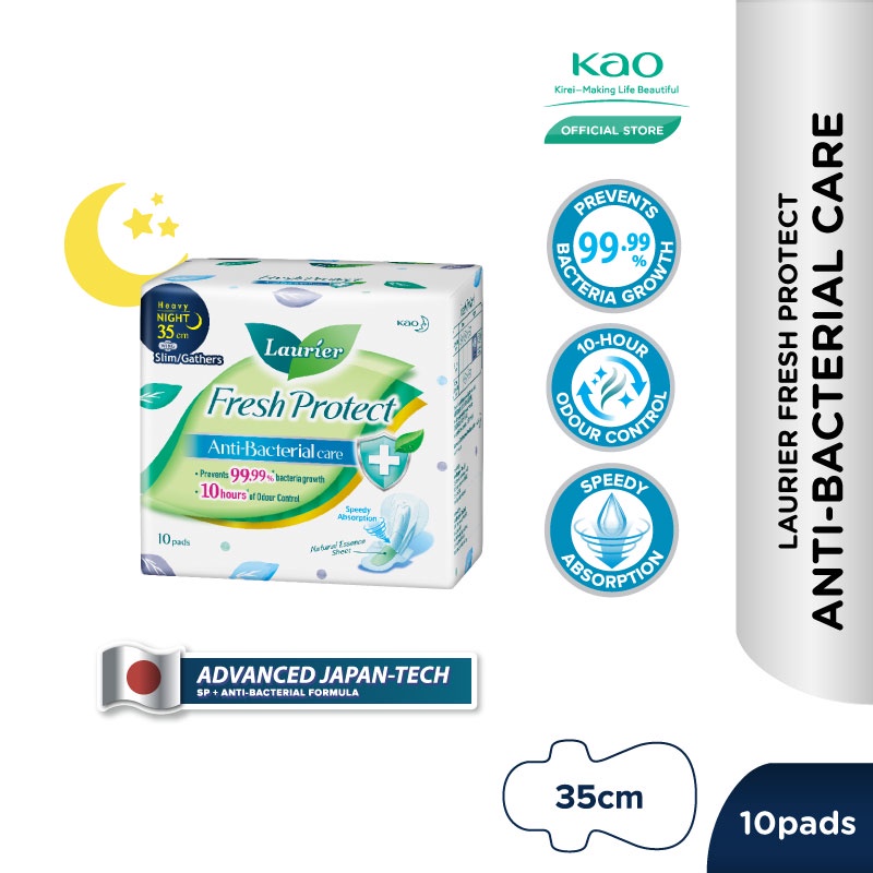 LAURIER Fresh Protect Gather (35cm x 10s) | Shopee Malaysia