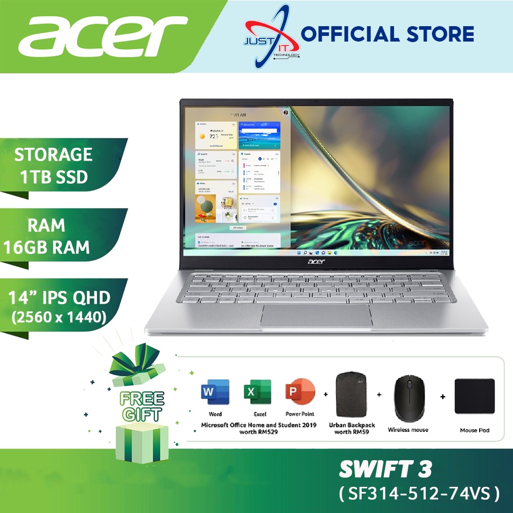 Acer Swift 3 SF314-511 Price in Malaysia & Specs - RM4699 | TechNave