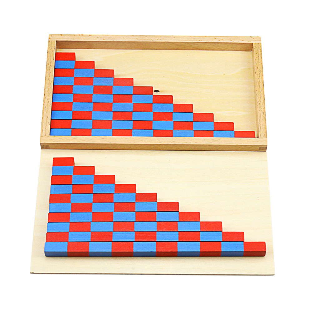 Wooden Montessori Math Toy Number Rods Toys with Wooden Box Ditigals 1 ...