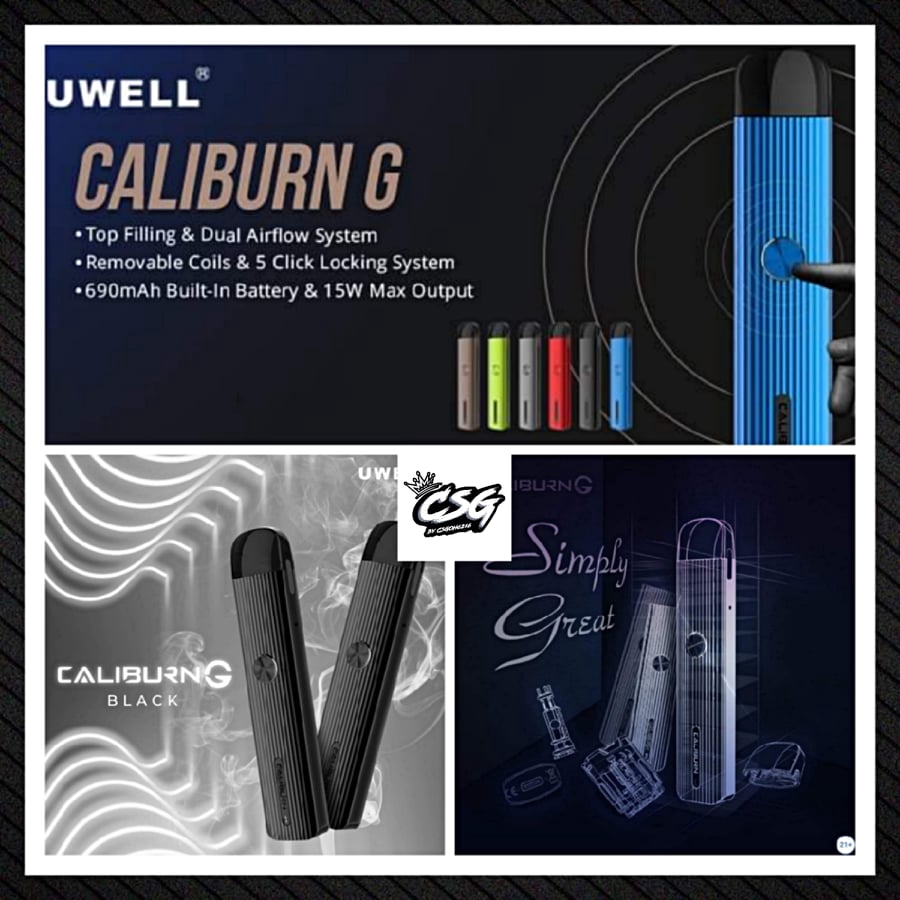 Original Uwell Caliburn G 15w Pod Mod Starter Kit 2ml Cartridge 690mAh ...
